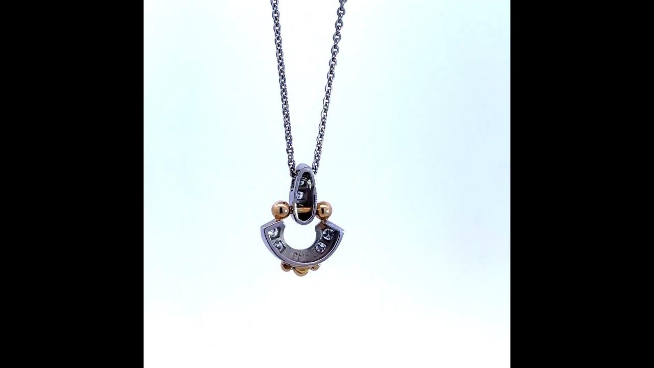 Brillantkette Collier Gold 750 18K Platin 950 Brillanten 0.07ct - YouTube