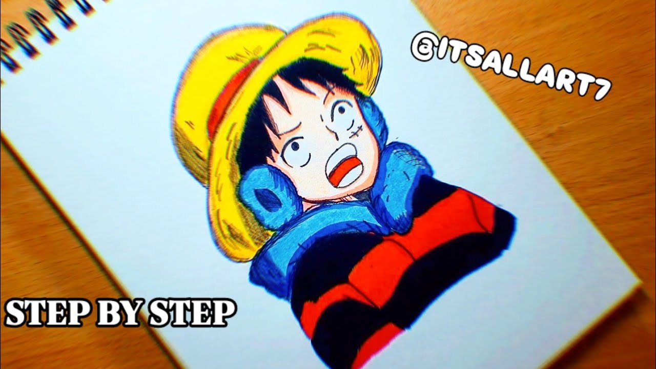 How to Draw Monkey D. Luffy Step by Step | Easy One Piece Drawing ...