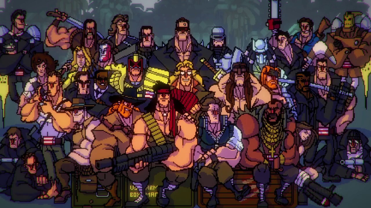 Broforce - final boss, full end credit song, and after credits scene - YouTube