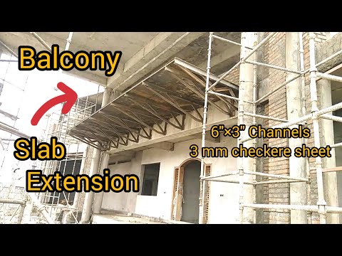 Balcony slab extension.without pillars - YouTube