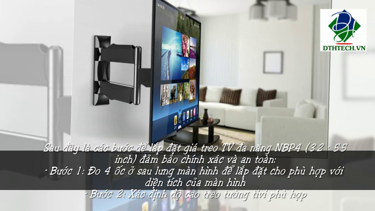 Những thông tin cần biết về giá treo TV đa năng NBP4 (32-55 inch) - YouTube