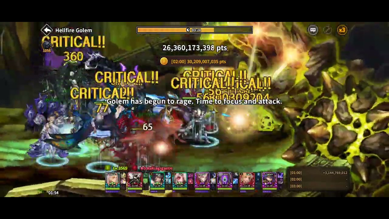 Dragon Blaze World boss Golem All Ally Deck Content used + Lilith Mage - YouTube