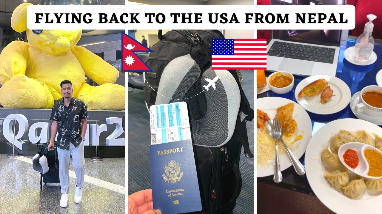 Flying back to the USA from Nepal🇳🇵🇺🇸 | Exploring Qatar Airport ...