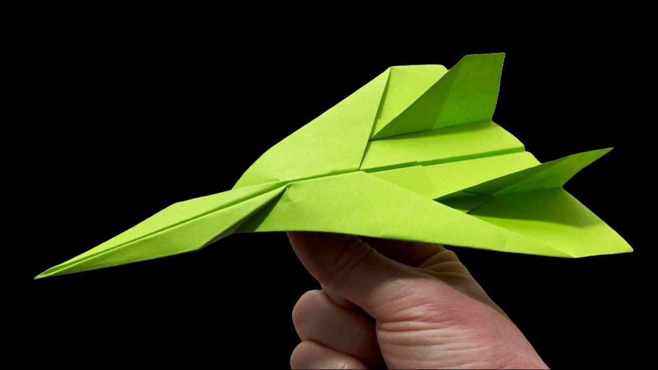 How to Make a Jet Fighter Inspired Paper Airplane - Fast and Easy - YouTube
