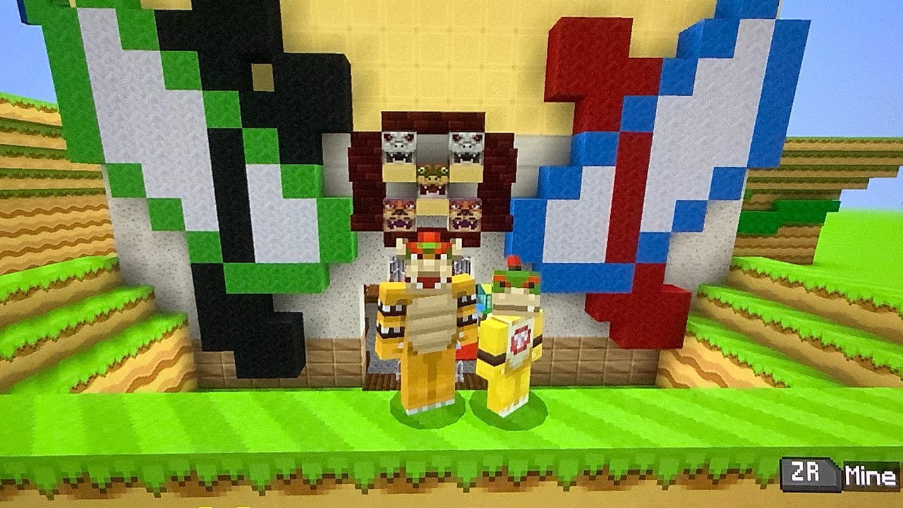 Minecraft Super Mario “Bowser adopts Bowser JR” - YouTube