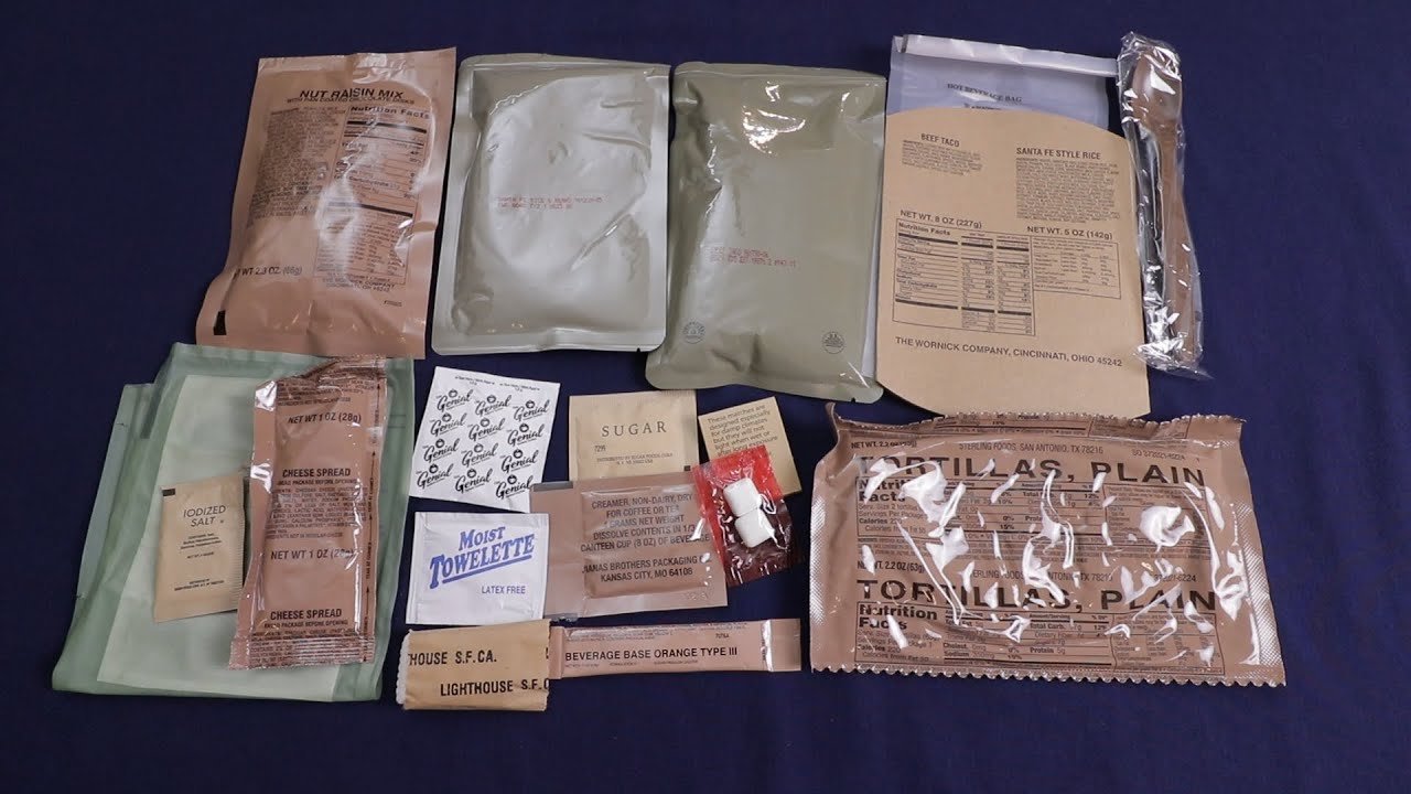 US MRE 2018 Menu 6 Beef Taco - YouTube
