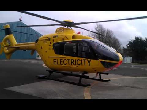 Ec 135 helicopter start up - YouTube