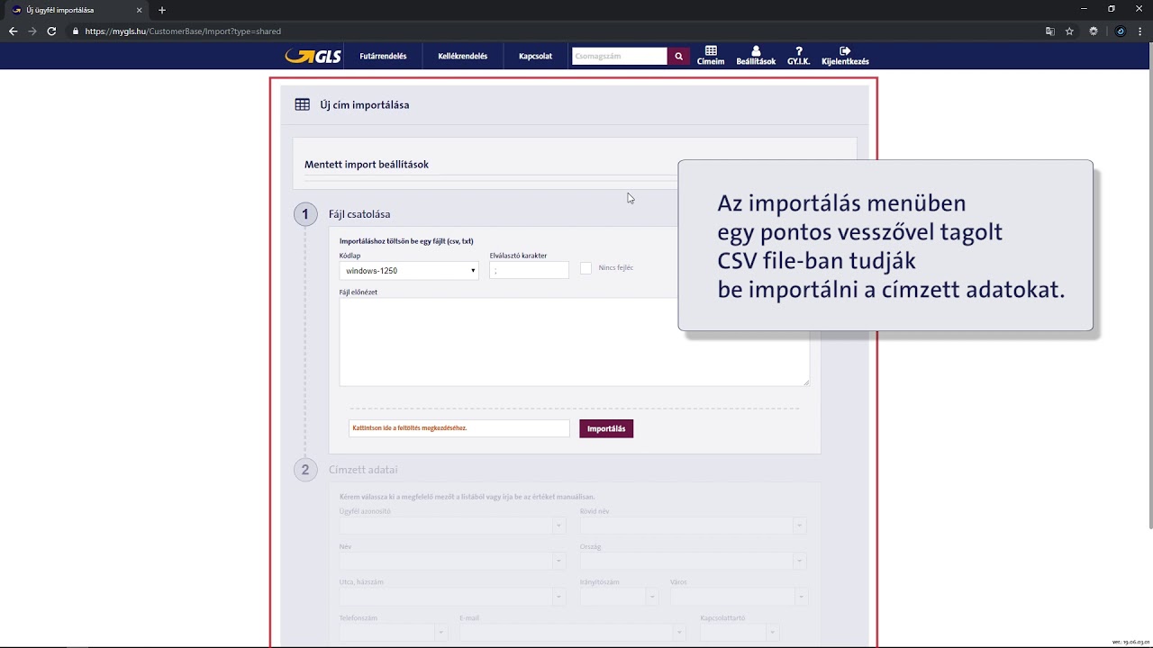 MyGLS új címzettek - YouTube