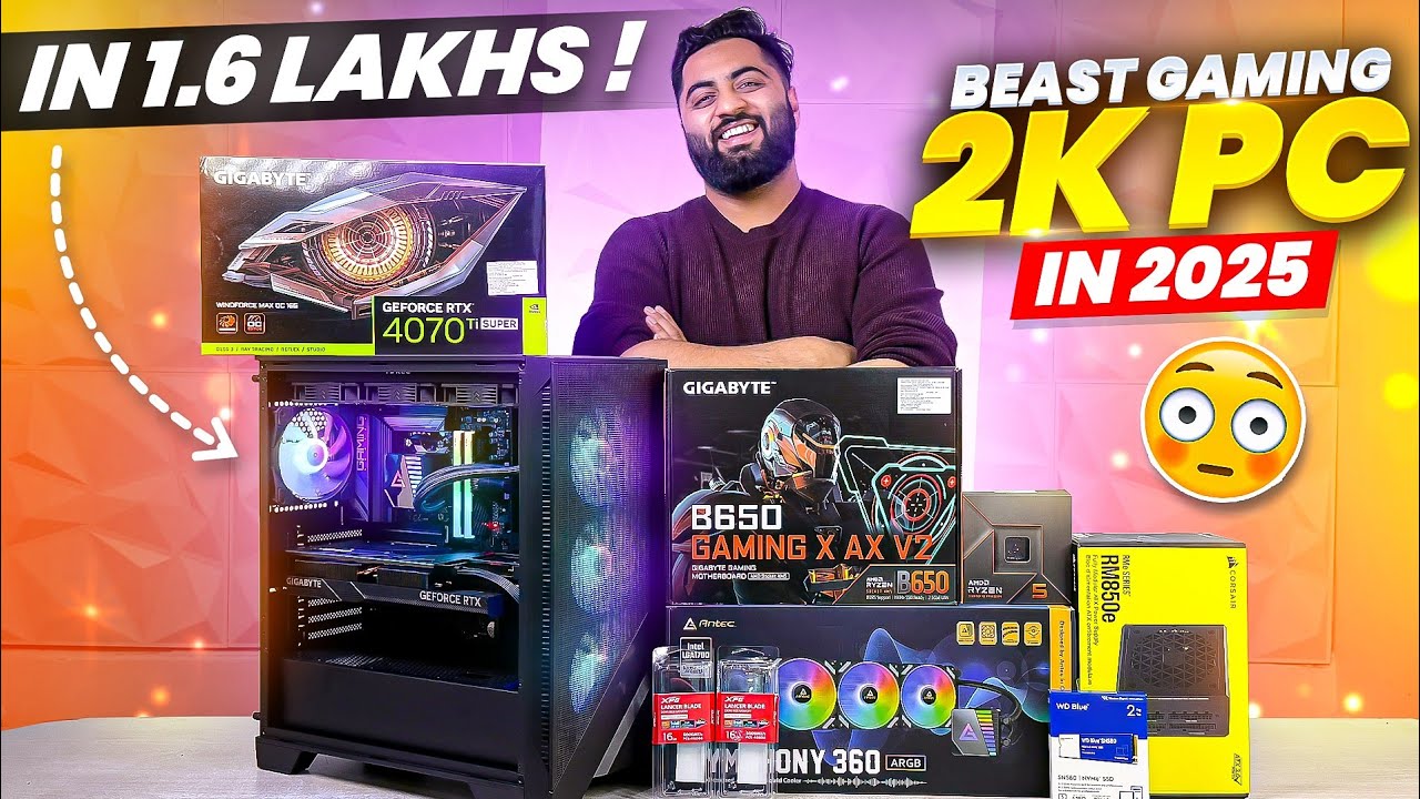 2K Gaming PC Build Under 1.5L - 1.6L in India 2025 | RTX 4070TI SUPER ...