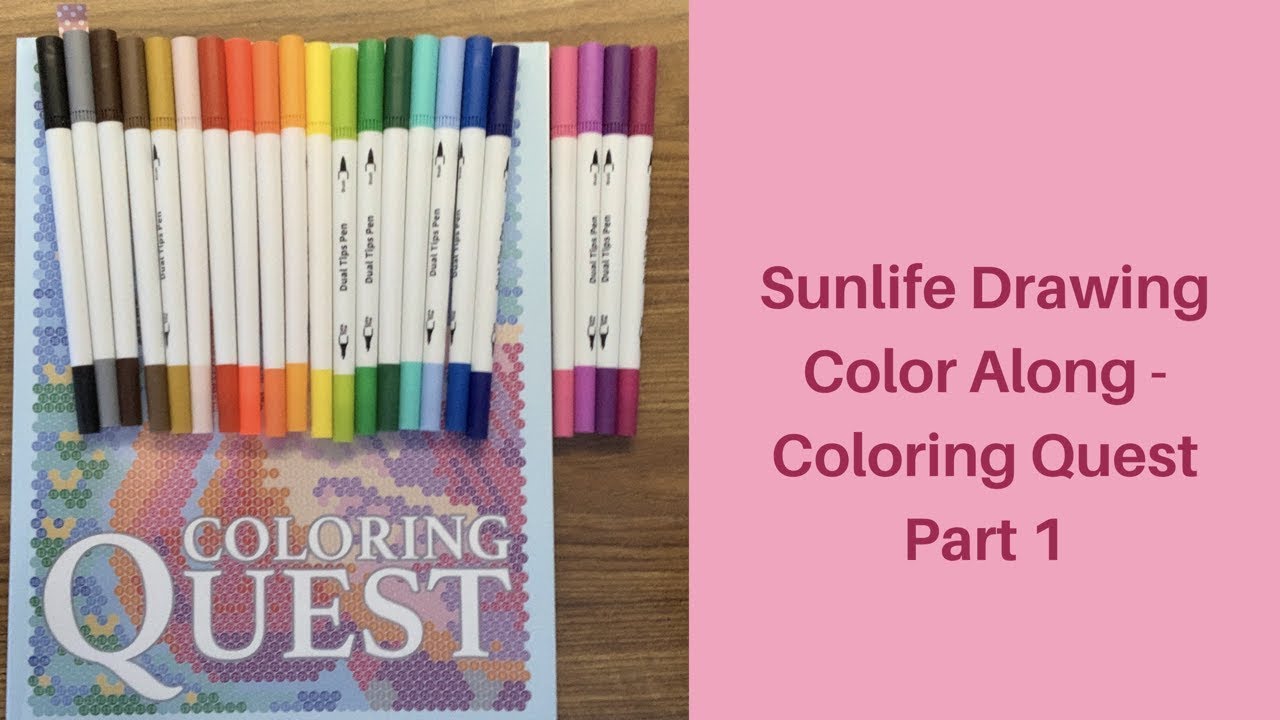 Sunlife Drawing Color Along - Coloring Quest - Part 1 - YouTube