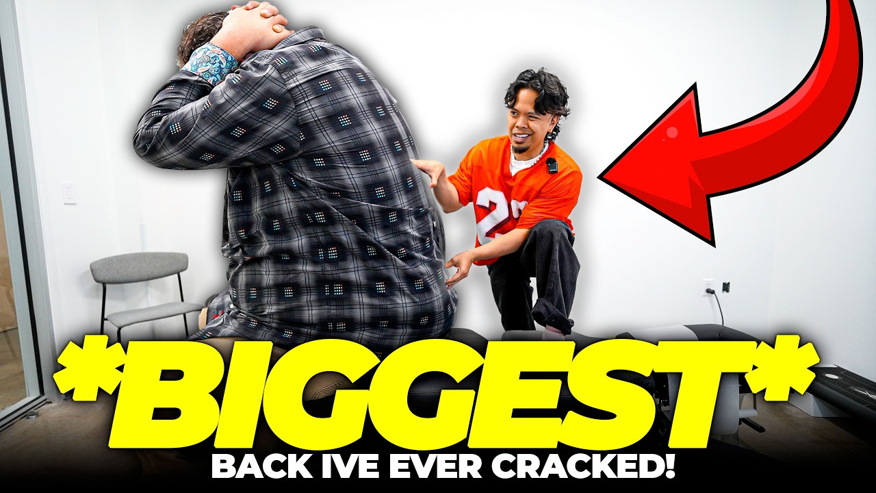 **BIGGEST BACK** I'VE EVER CRACKED! 😱 | Asmr Chiropractic Crunchy ...