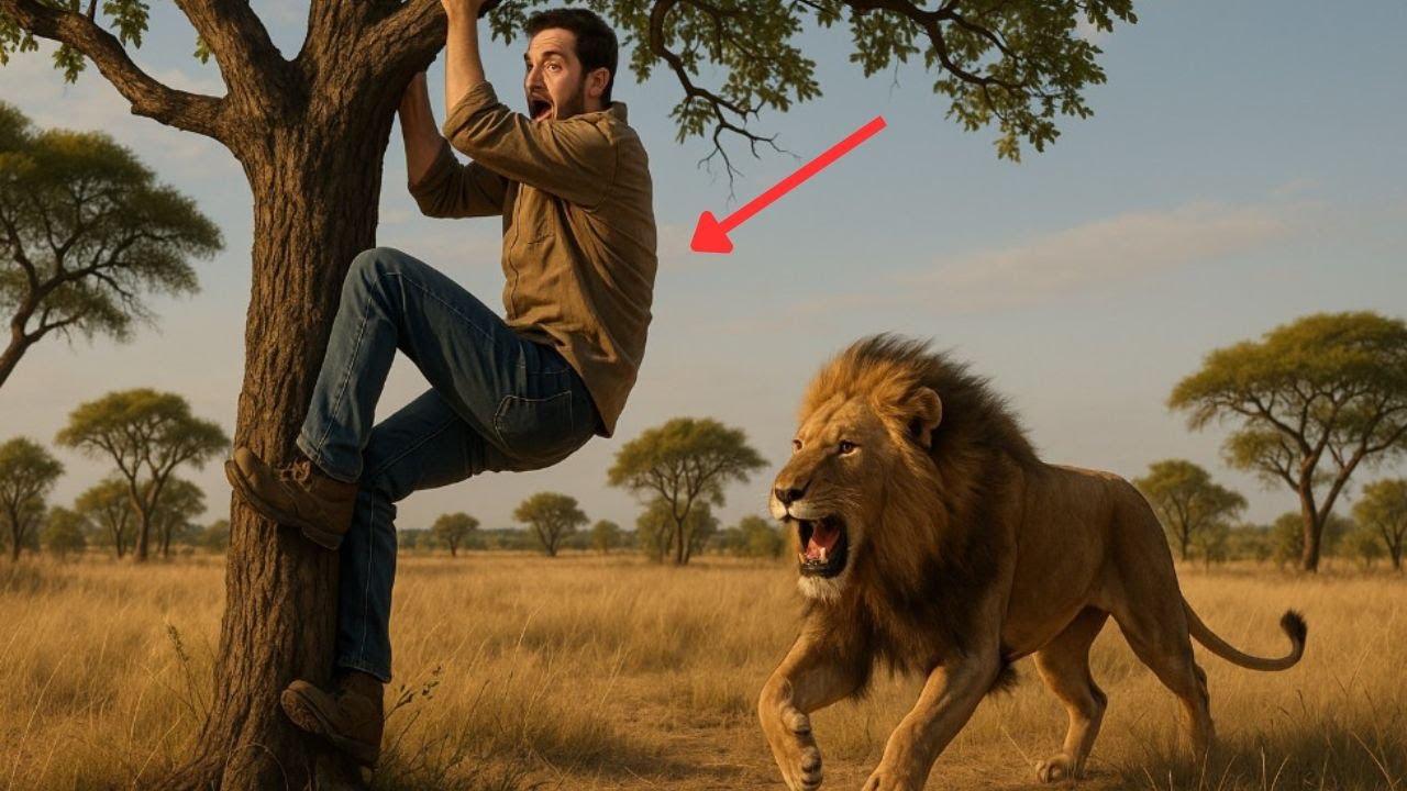 The Lion Chased The Man Up The Tree—What Was Really Happening? - YouTube