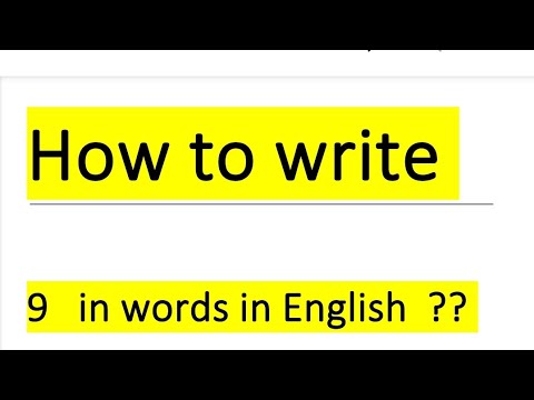 9 spelling in English |How to write 9 in words|9 ko English mein Kya ...