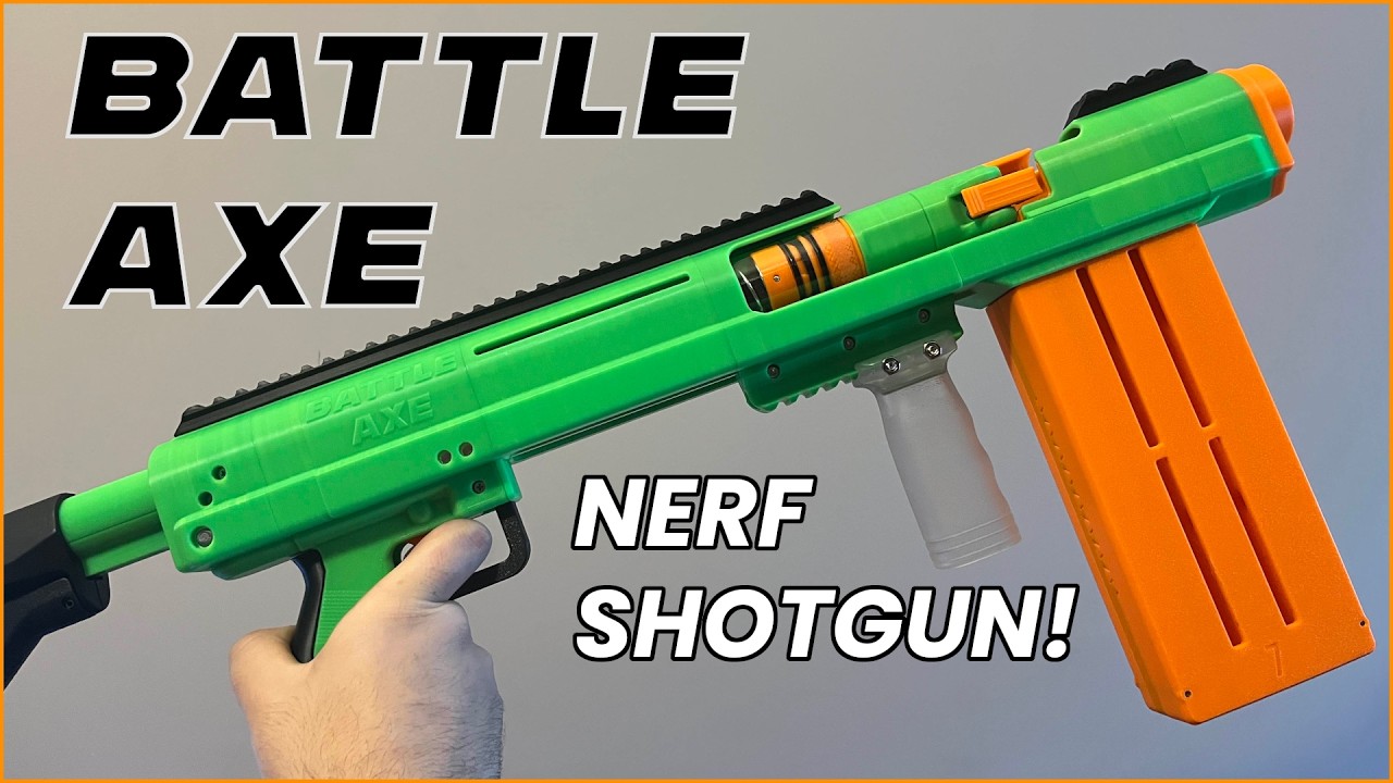 NERF BATTLE AXE - Pump Action Shotgun Nerf blaster - Launching FRIDAY ...