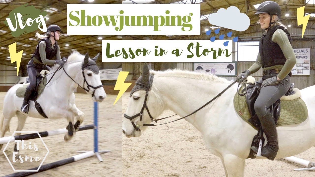 Showjumping Lesson in a Storm! | This Esme - YouTube