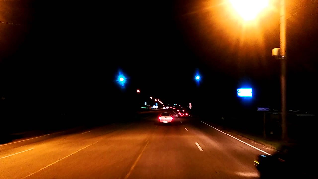 Driving a tank on the road at night in the US. - YouTube