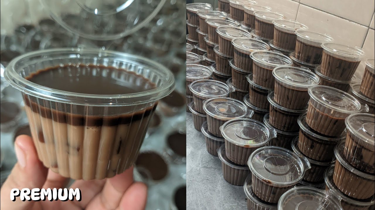 Resep Puding Milo Premium 110 Cup || Isian Snack box - YouTube