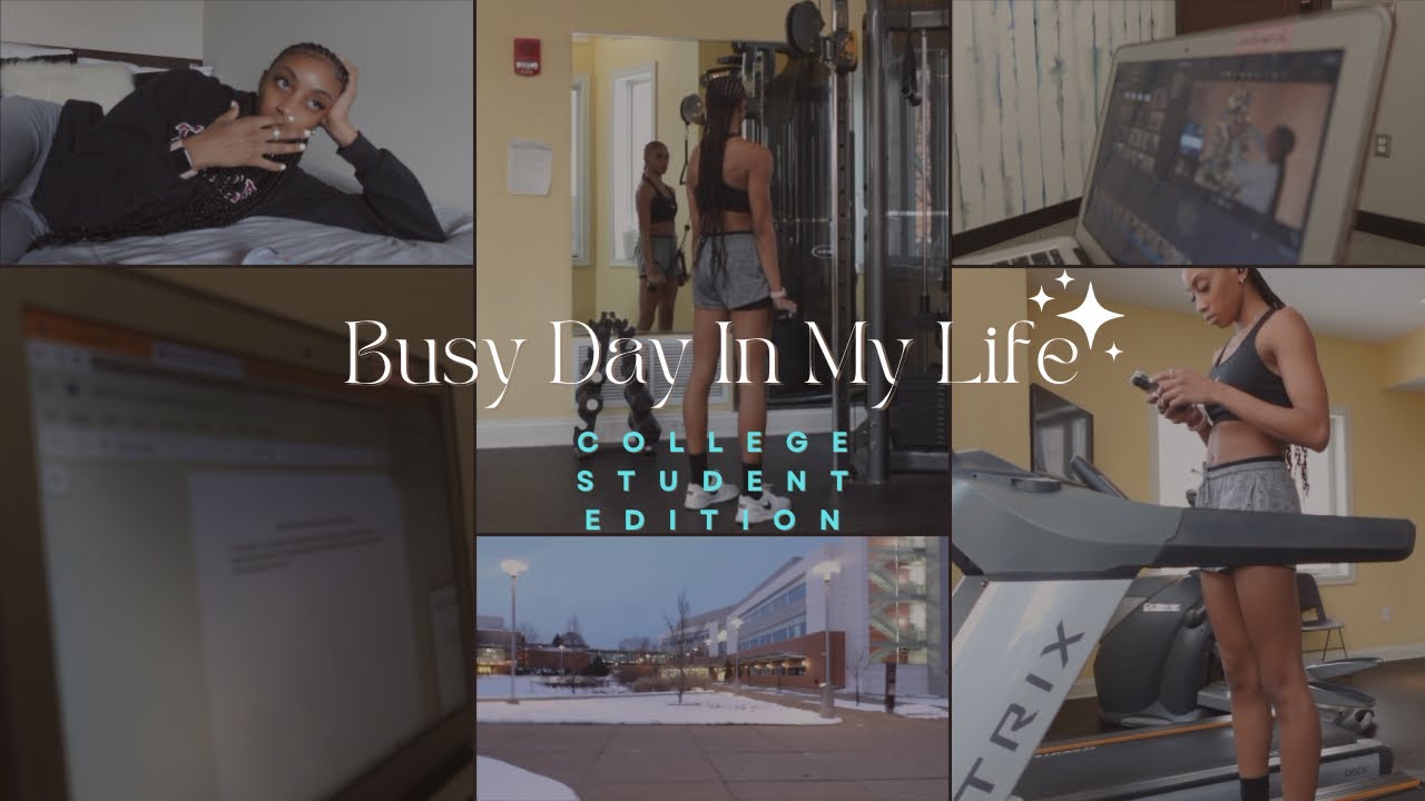 A BUSY DAY IN THE LIFE OF A BUSY COLLEGE STUDENT | Classes, Gym ...
