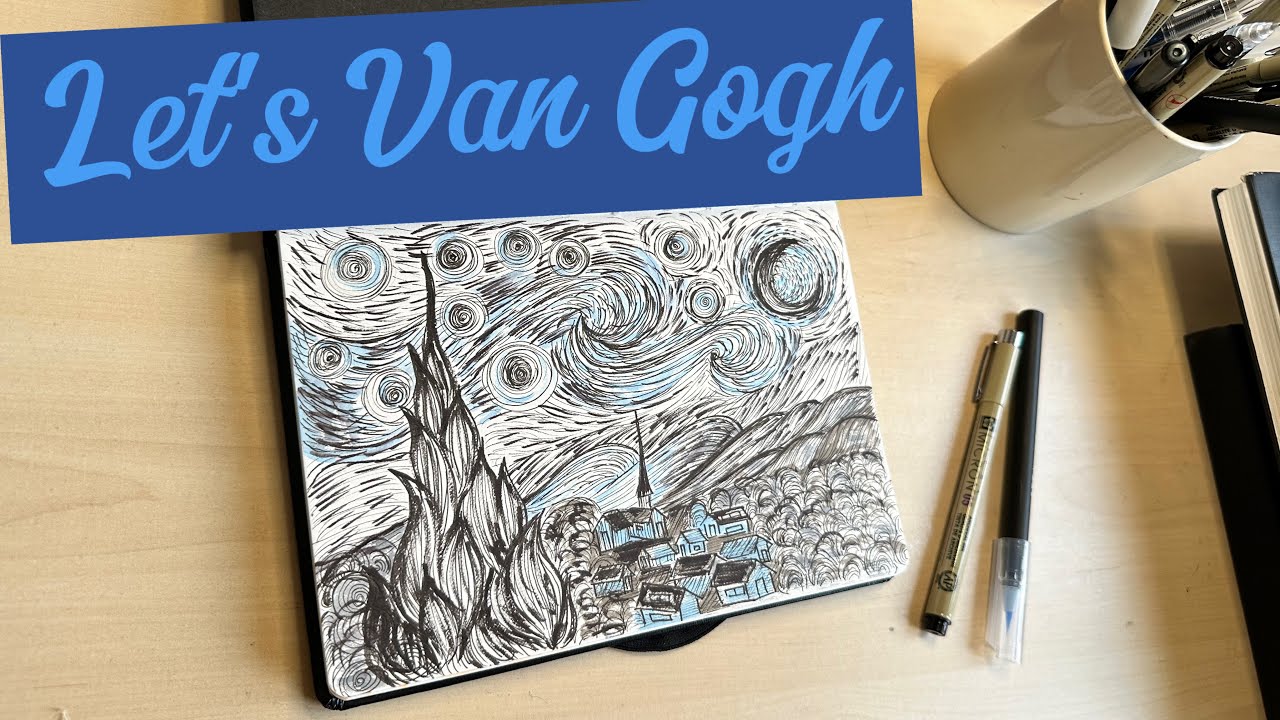 Doodle A Starry Night With Me | Happy Zen Doodling - YouTube