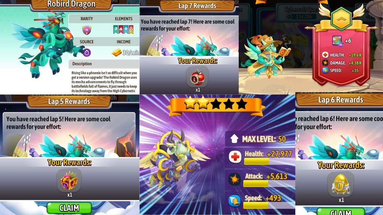 #88 Dragon City | Reaching Lap 7 Of Mythical Race | Robird Dragon ...