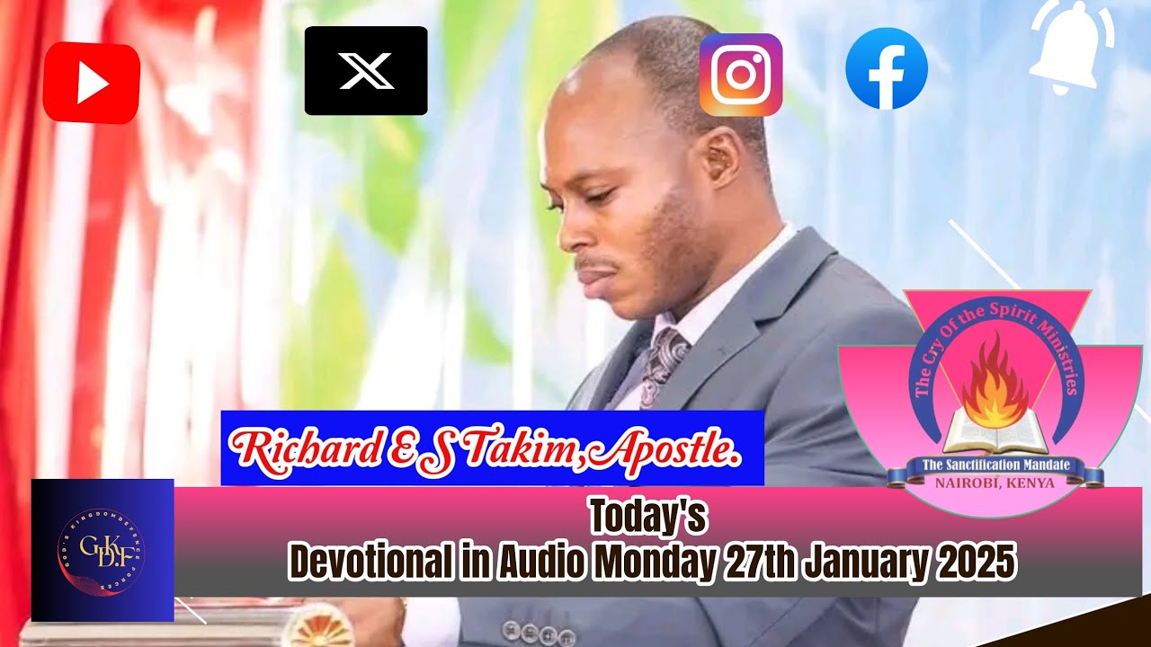 TODAY'S DEVOTIONAL IN AUDIO MONDAY 27TH JAN,2025. - YouTube