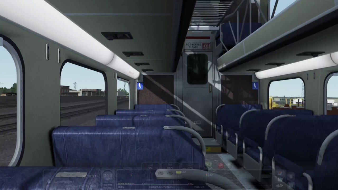 Train Simulator Metra Out-Bound on the BNSF RaceTrack (Passenger View ...