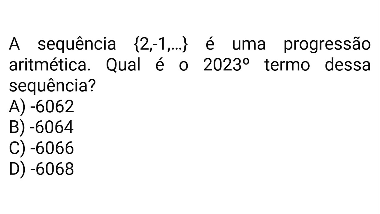 FAUEL, 2023 - PROGRESSÃO ARITMÉTICA - Guarda Civil Municipal - YouTube