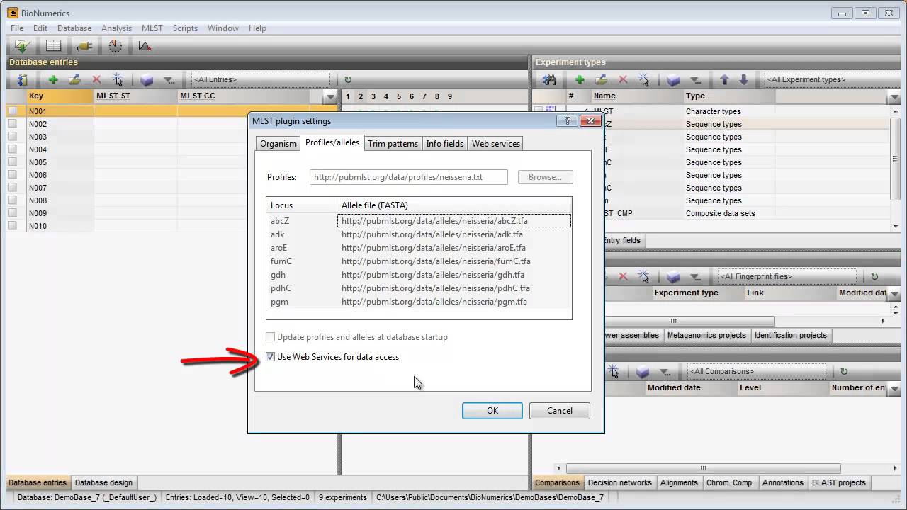 Identify MLST alleles and profiles (BioNumerics 7) - YouTube