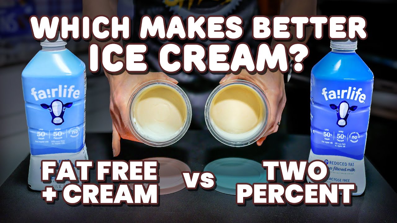 Ninja Creami Taste Test: Fat Free + Cream VS 2% Milk for Low Cal Ice ...