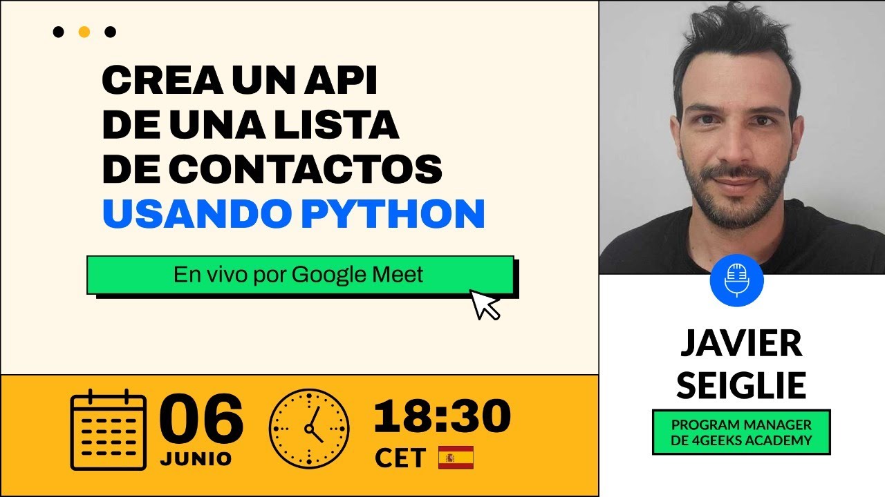 Crea Un API De Una Lista De Contactos Usando Python - YouTube