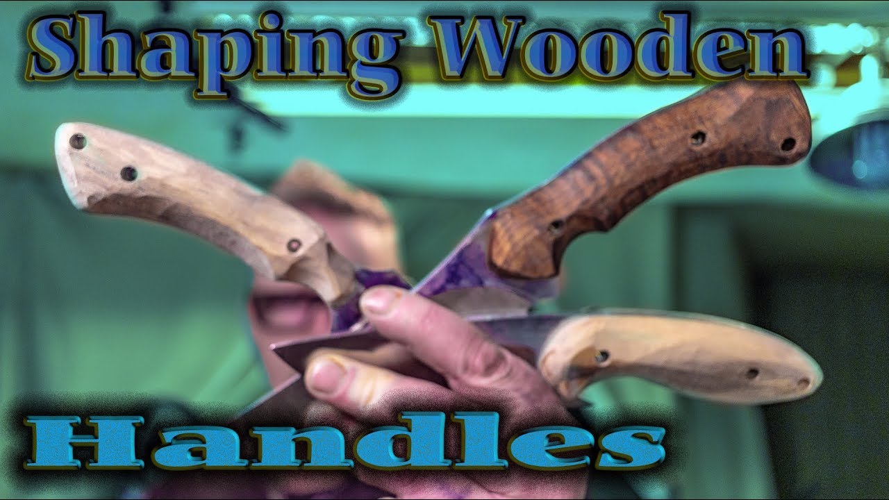 Knife Making - Shaping wood handles on a 2x72 grinder - YouTube