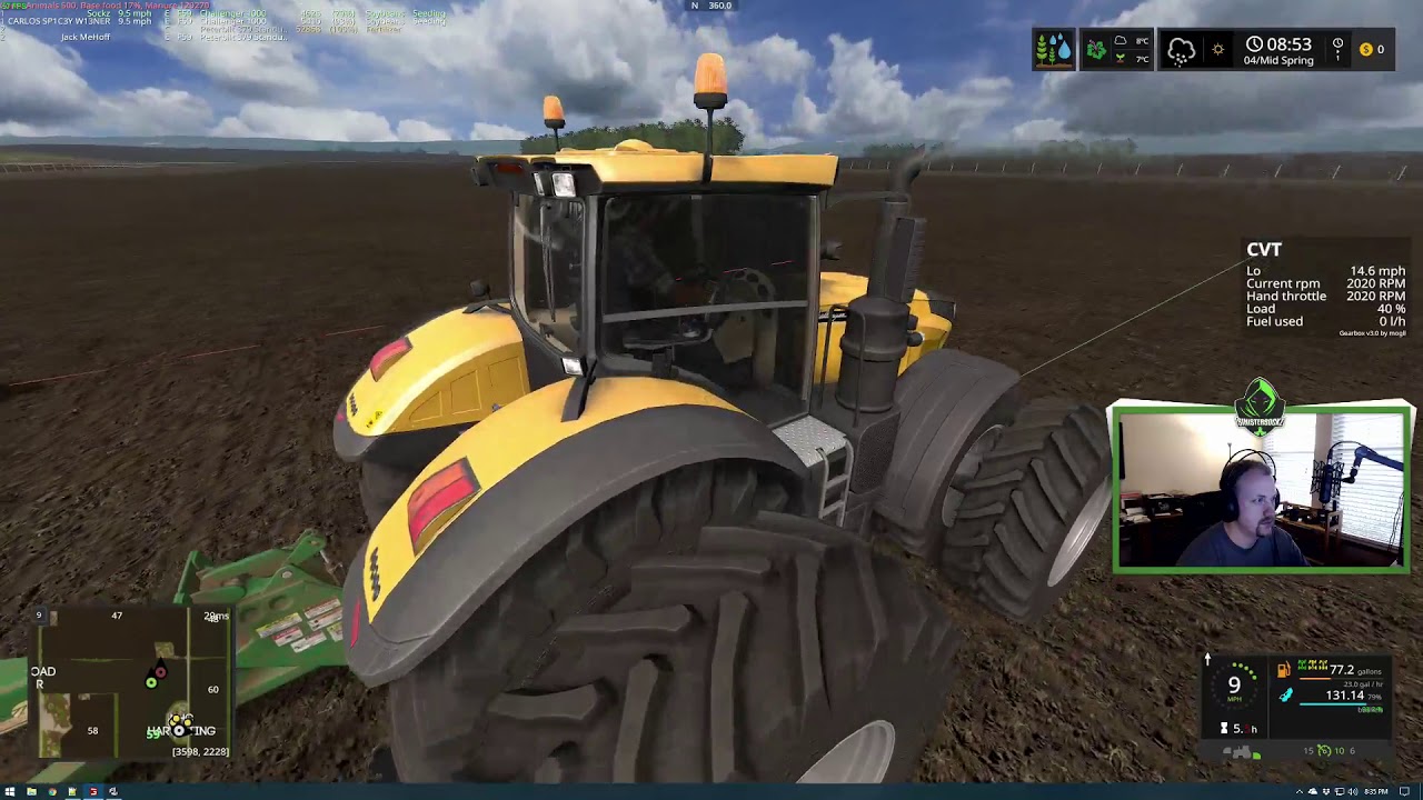 Planting beans in Nebraska with a Challenger MT1000 series tractor ...