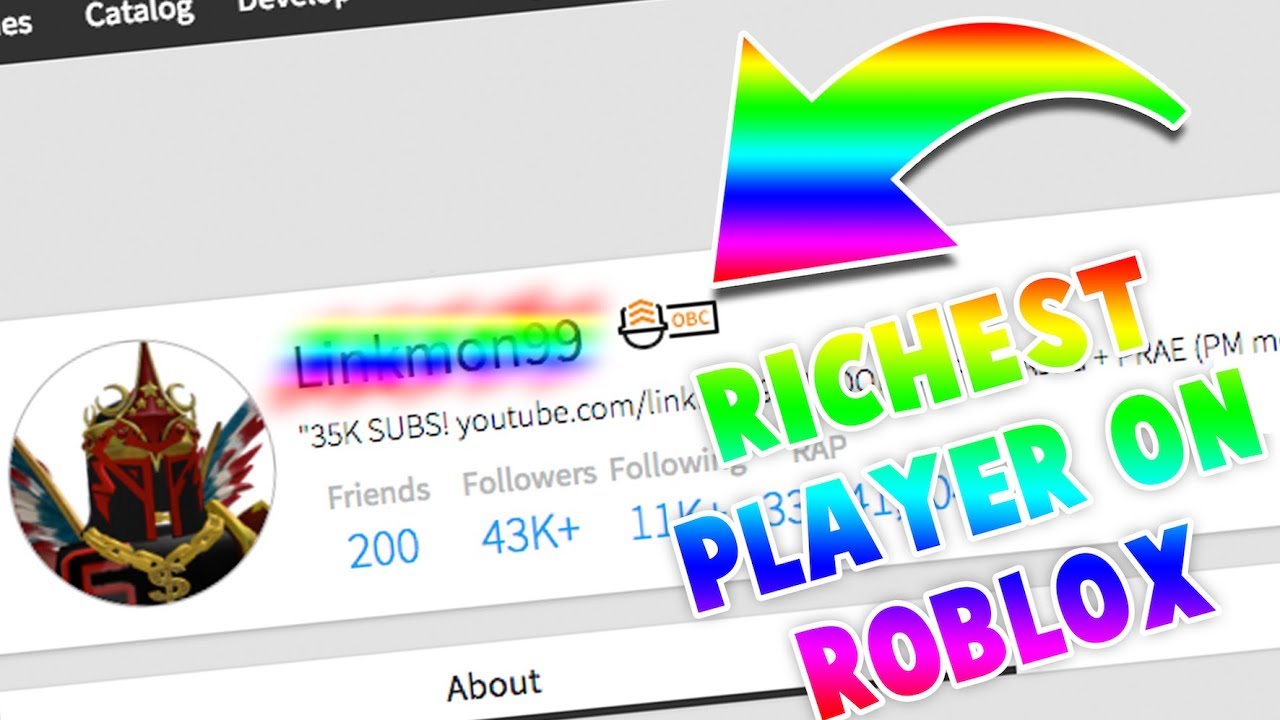 ROBLOX | Richest Player On Roblox! - YouTube