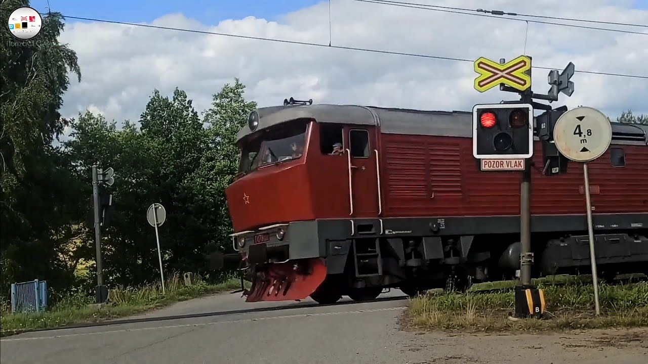 Železniční přejezd Havlíčkův Brod - Mírovka #1 2.7. 2023 Czech railroad ...