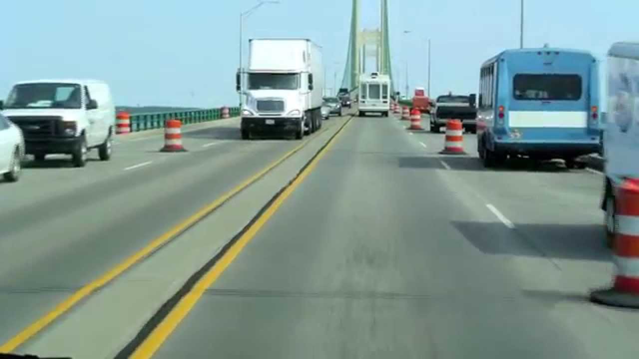 Driving a Class C RV over the Mackinac Bridge. - YouTube