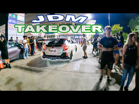 Houston JDM Takeover Meet /Pulls/Burnouts - YouTube