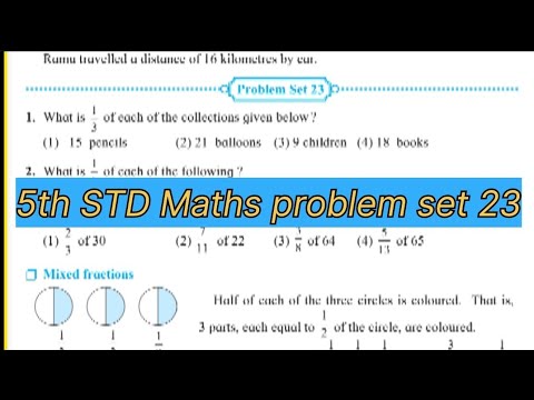 5th STD Maths problem set 23| - YouTube