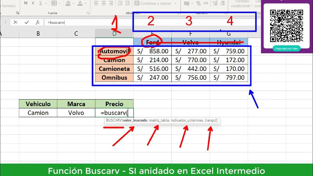 Capitulo 07 Función BuscarV con Función SI anidado en Excel Intermedio - YouTube