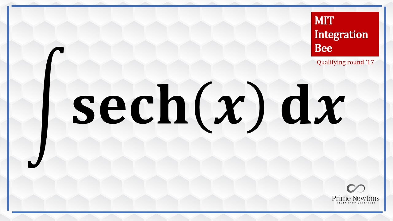 Int{sech x} dx - YouTube