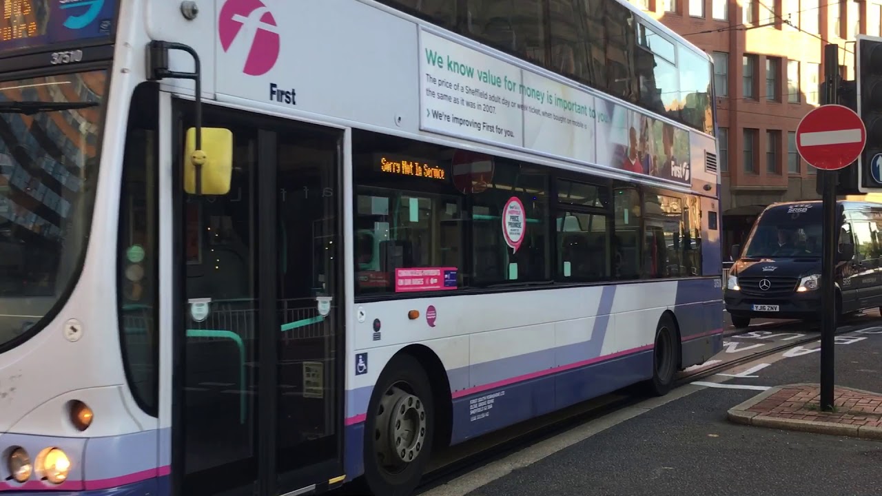 First Bus Sheffield X First Rotherham 37510 At City Hall - YouTube