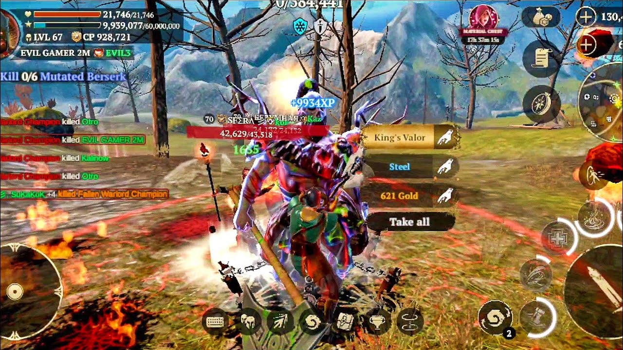 Evil Lands Gameplay Warrior 😱 II Legendary Item King s Valor Evil Lands ...