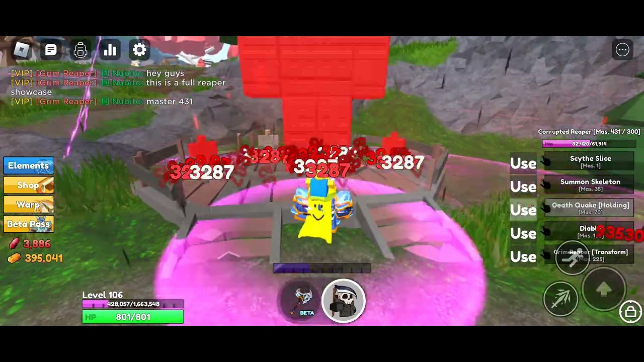 FULL CORRUPTED REAPER SHOWCASE(Elemental Dungeons) - YouTube