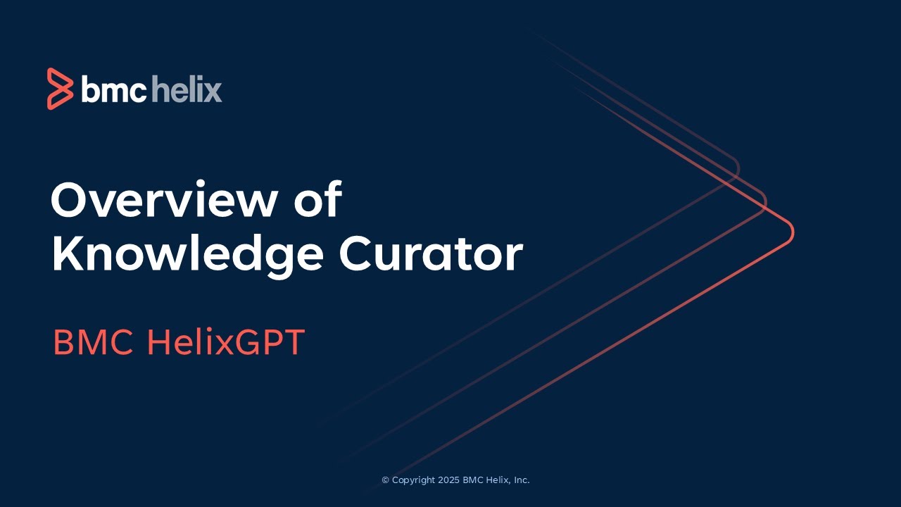 Overview of Knowledge Curator in BMC HelixGPT - YouTube