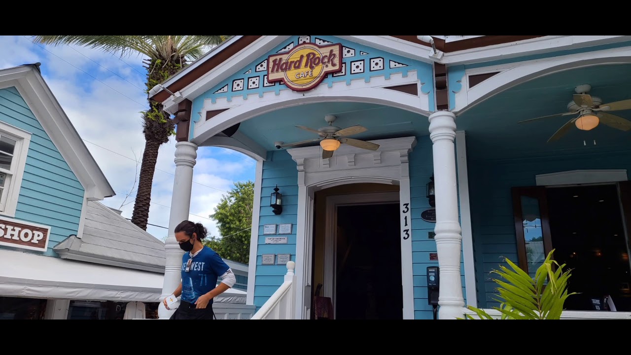 Lunch at the Hard Rock Cafe on Duval Street in Key West Florida. - YouTube