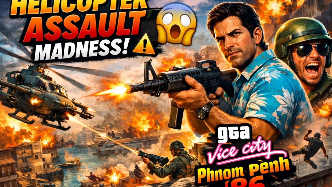 Helicopter Assault Madness! 😱 GTA Vice City – Phnom Penh ’86 - YouTube