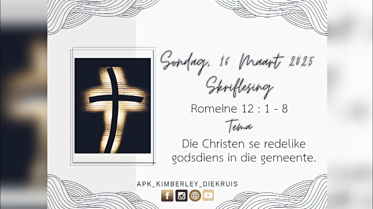 Erediens - Die Christen se redelike godsdiens in die gemeente - 16 ...