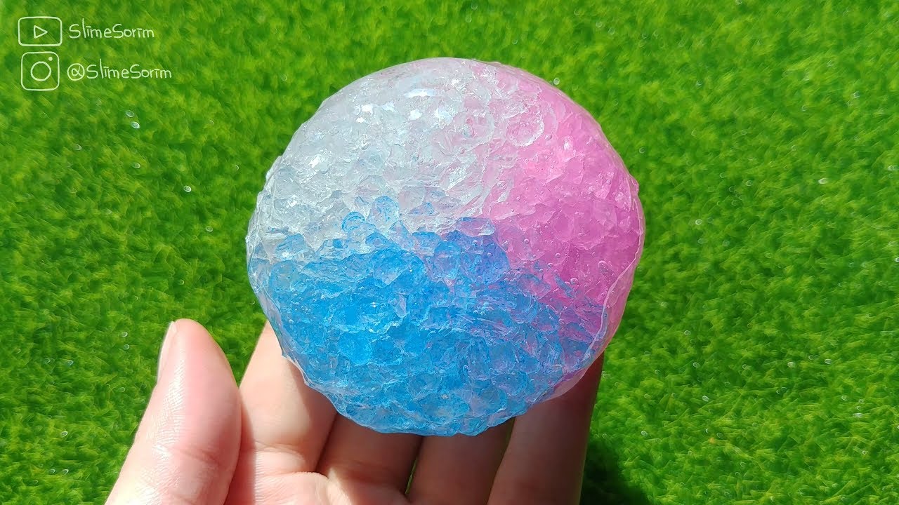 [slimesorim][4k] 솜사탕 스크럽 슬라임 | Cotton Candy Scrub Slime | ASMR #24 ...