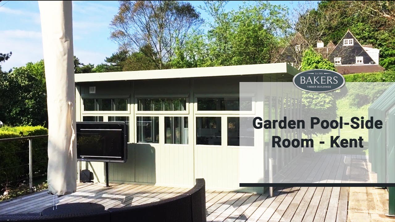 Pool side lounge by Bakers Timber Buildings - YouTube