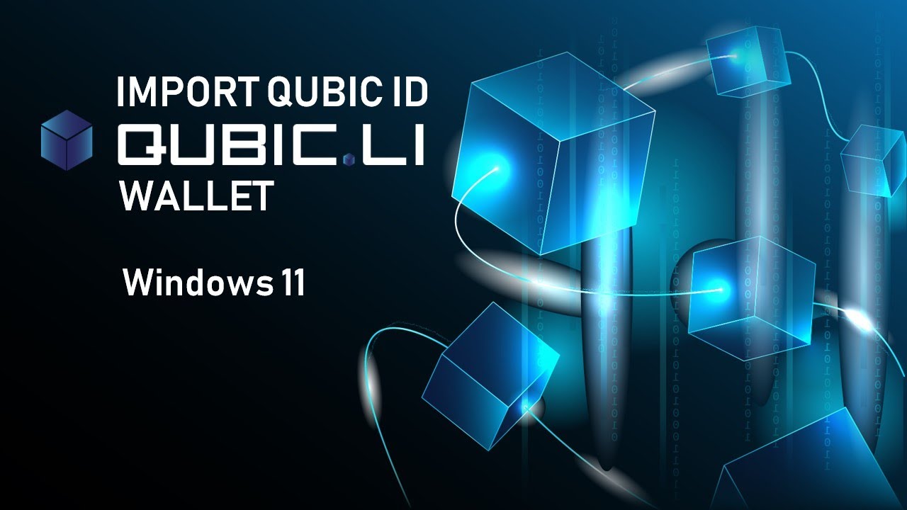 How to import your Qubic ID into another Qubic Wallet using Windows 11 ...