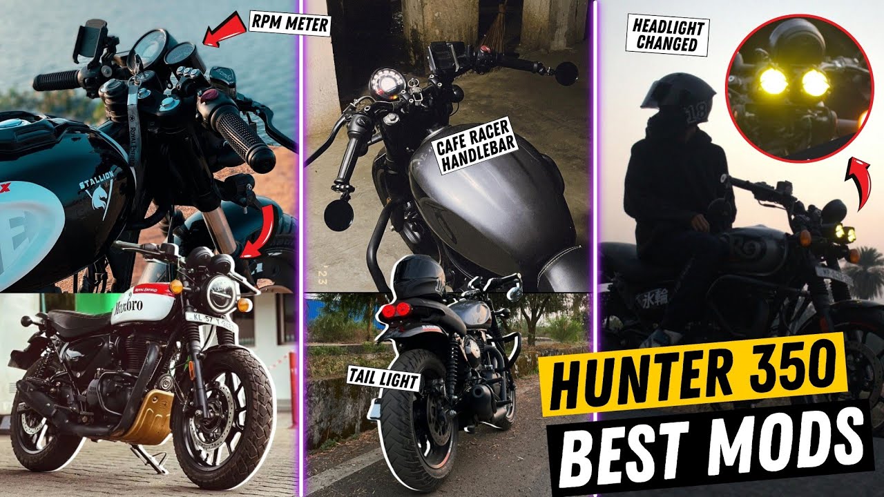 5 Best HUNTER 350 Modifications (Part 2) with Buying Links ! Ritwiz ...